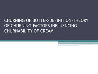 Churning Definition