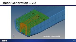 Automated Finite Element Model Creation using Structural Condition Data for Marine & Offshore ...