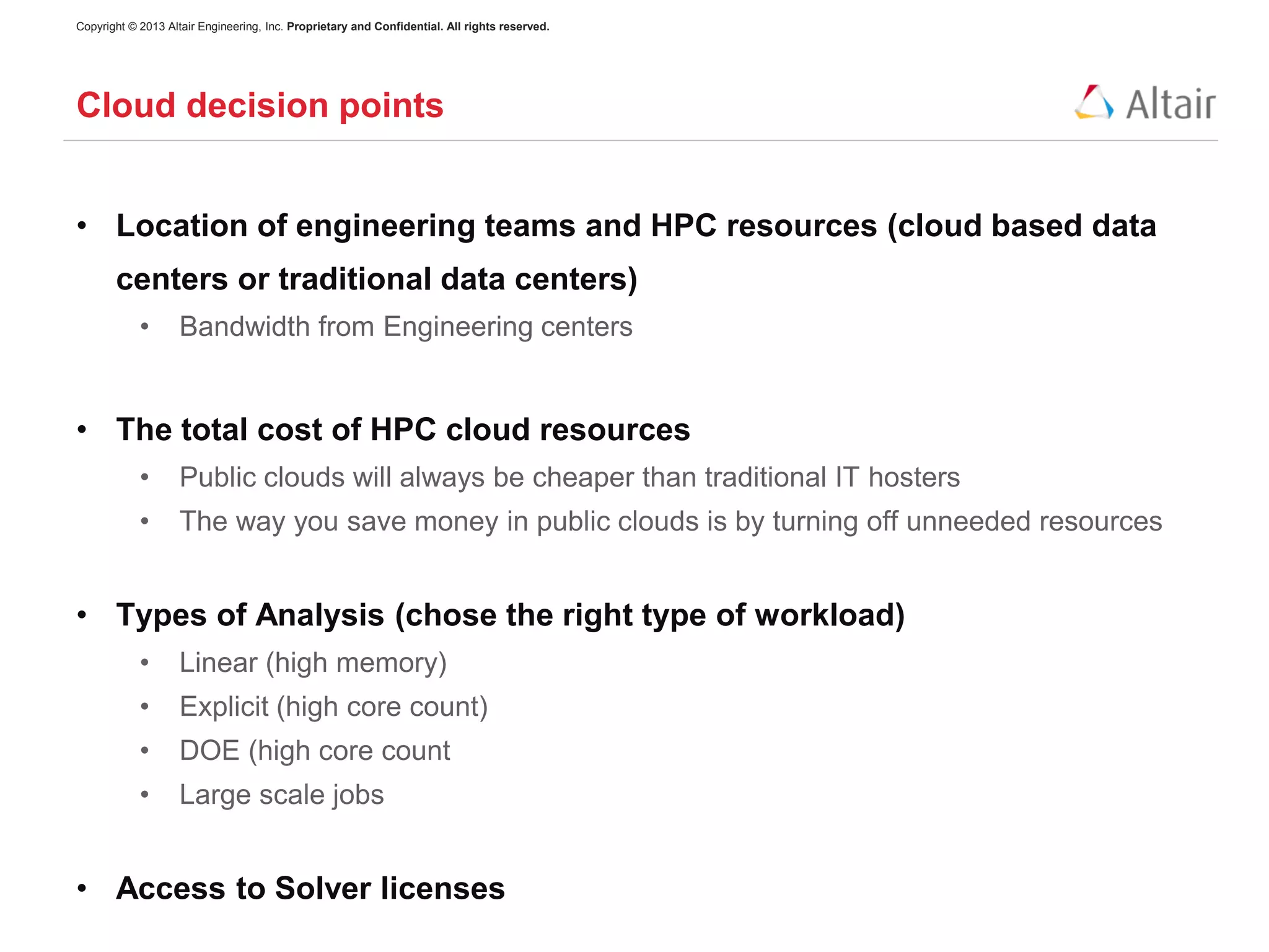 Altair Leveraging Disruptive Cloud Technologies | PDF