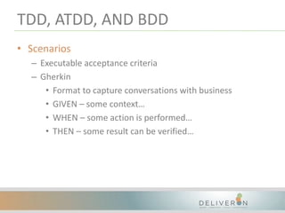 Acceptance Test Driven Development | PPTX