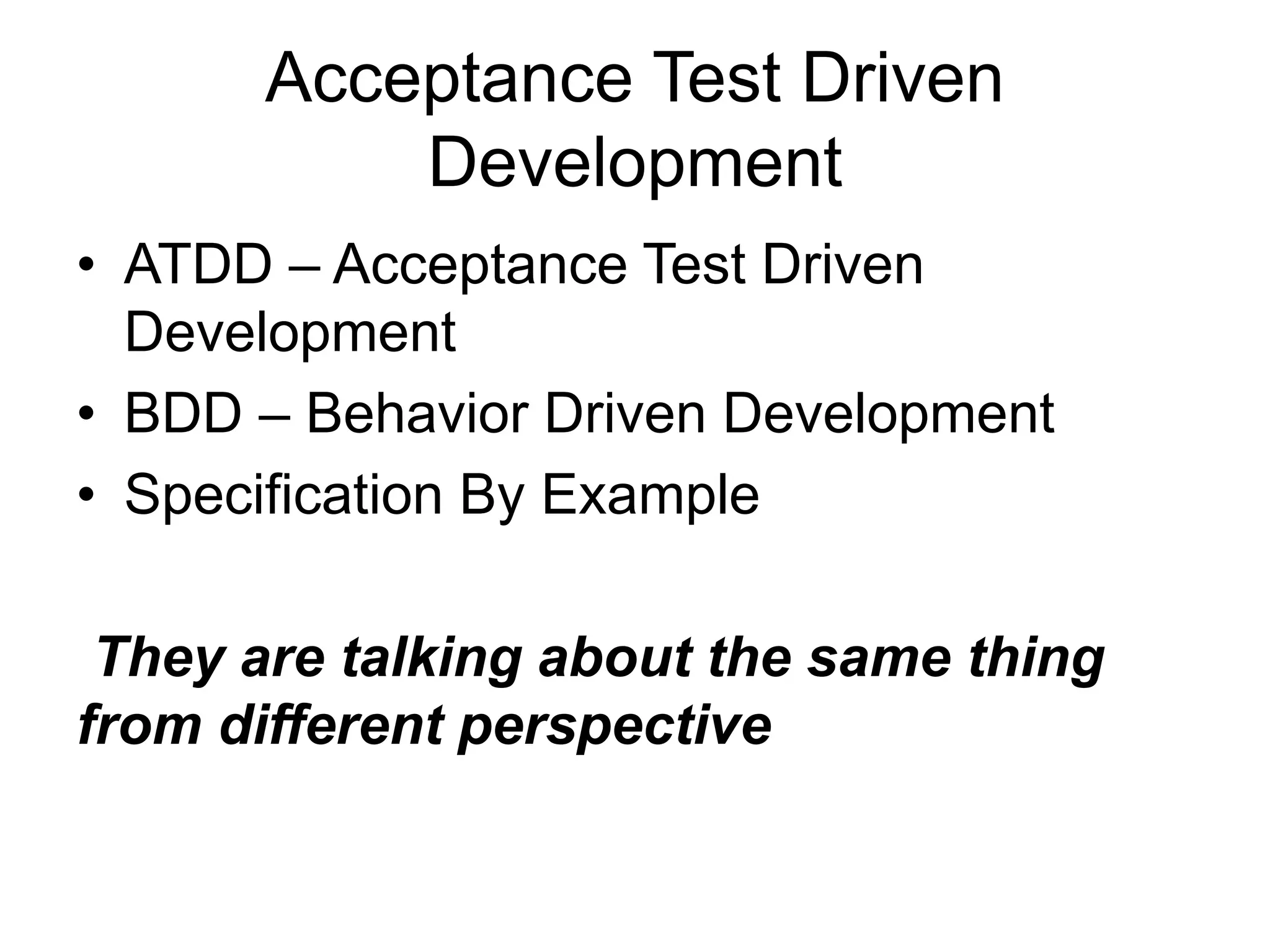 Acceptance Test Driven Development And Robot Framework Ppt