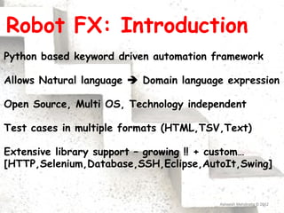 Acceptance Test Driven Development using Robot Framework | PPT