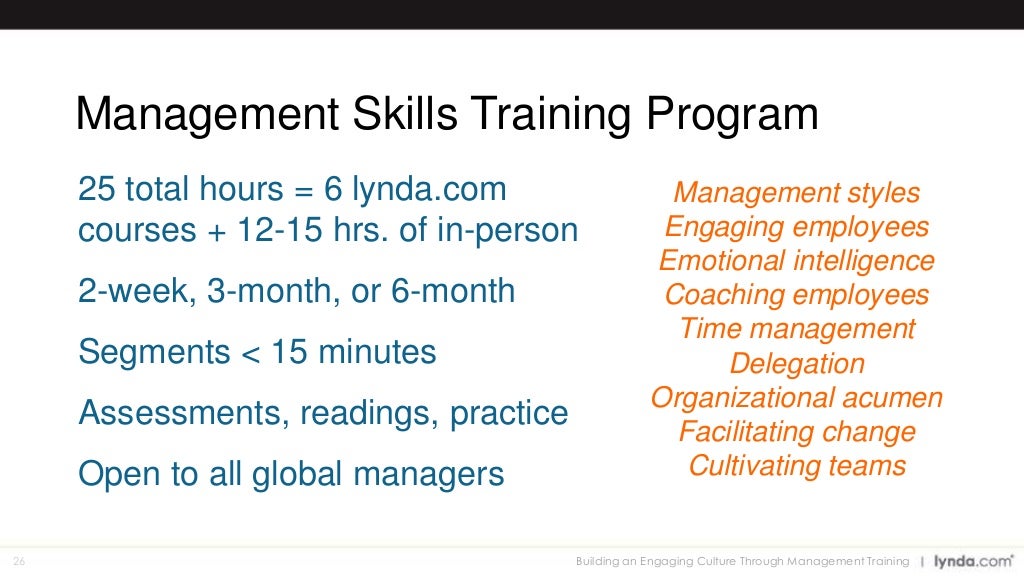26 Management Skills Training Program