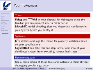 An Overview of Distributed Debugging | PDF