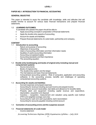 Atd syllabus july 2018 | PDF