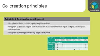 Principles for co-creation of best practices with farmers | PDF