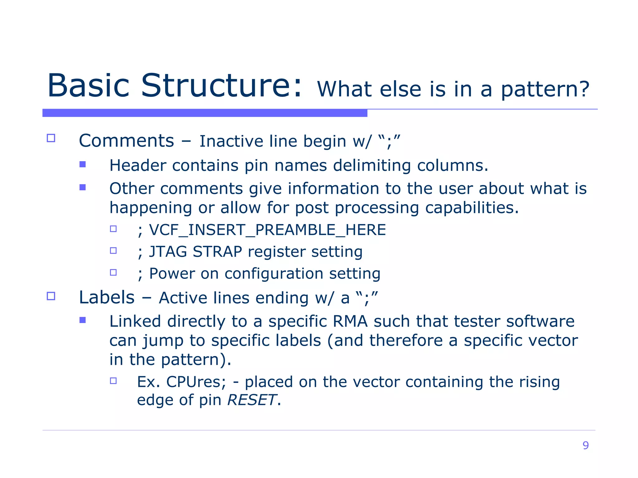 ATE Pattern Structure Basics | PPT