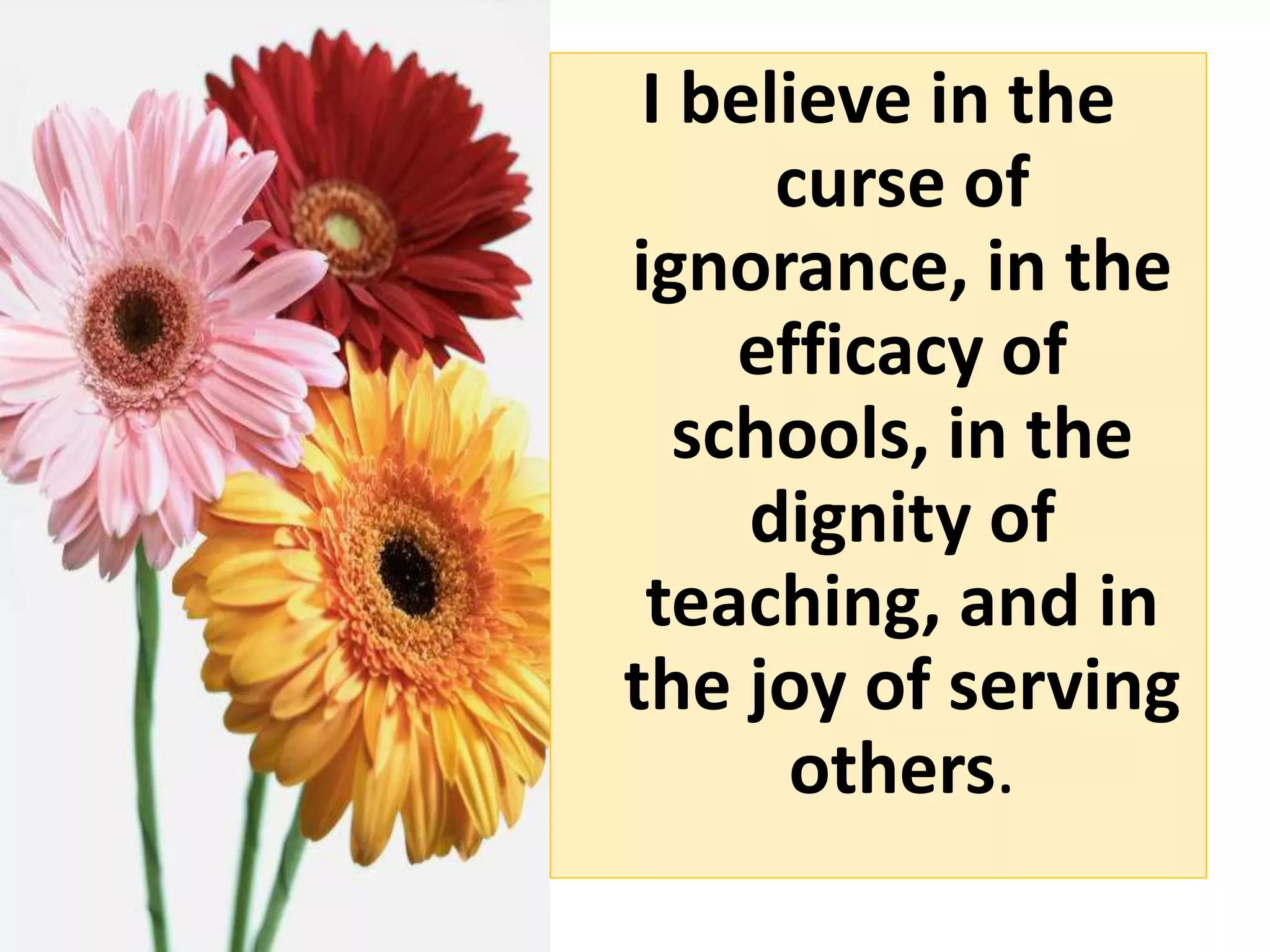 A Teachers Creed | PPT