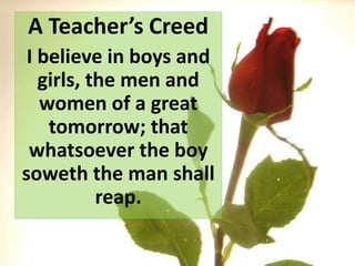 A Teachers Creed | PPT