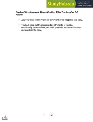 A Teacher S Guide To Homework Tips For Parents Talking Points For ...