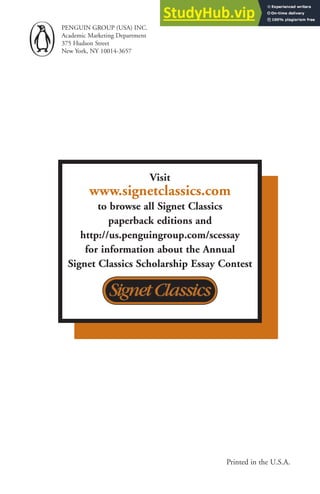 A TEACHER S GUIDE TO THE SIGNET CLASSICS EDITION OF PYGMALION | PDF
