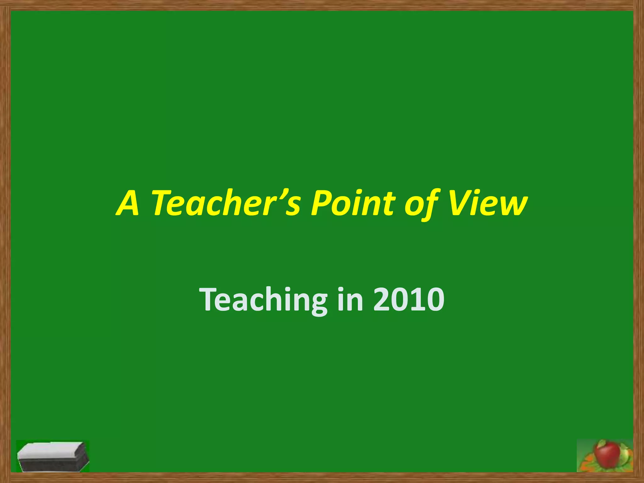 A teachers’ point of view | PPTX