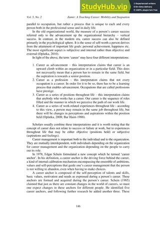 A Teaching Career Mobility And Stagnation | PDF