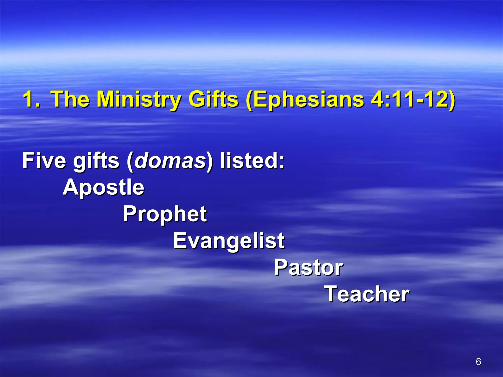 A Teaching On Spiritual Gifts | PPT
