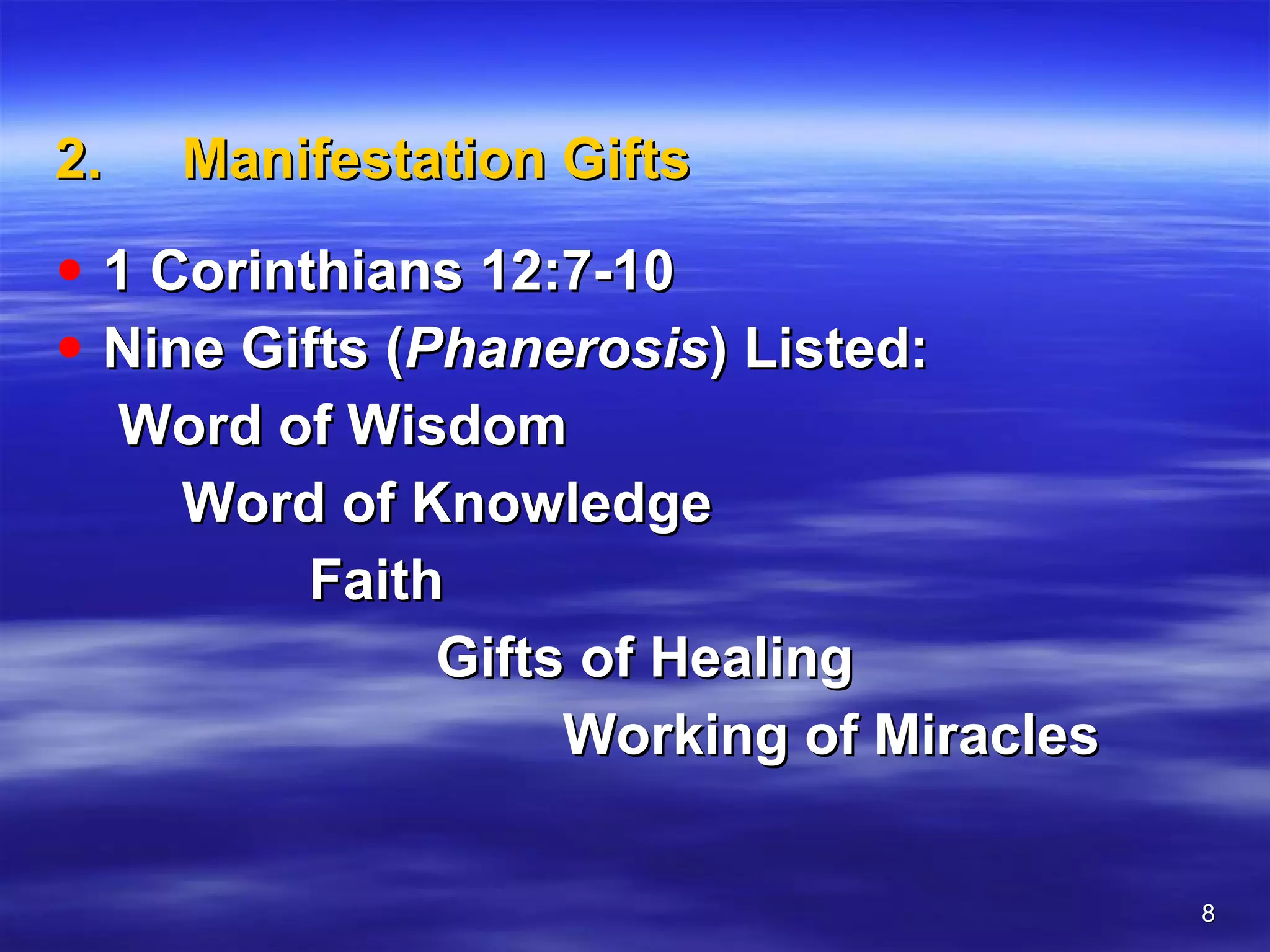 A Teaching On Spiritual Gifts | PPT
