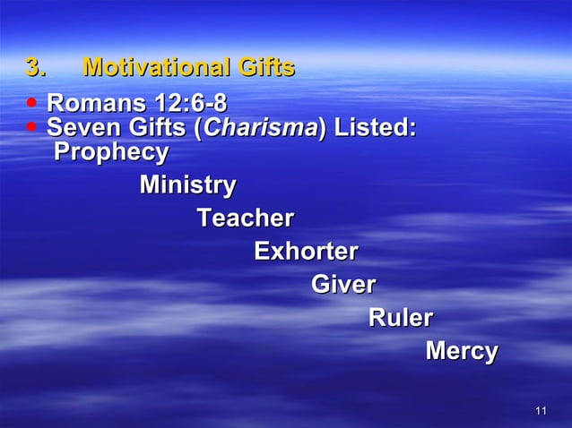 A Teaching On Spiritual Gifts | PPT | Spirituality | Religion ...