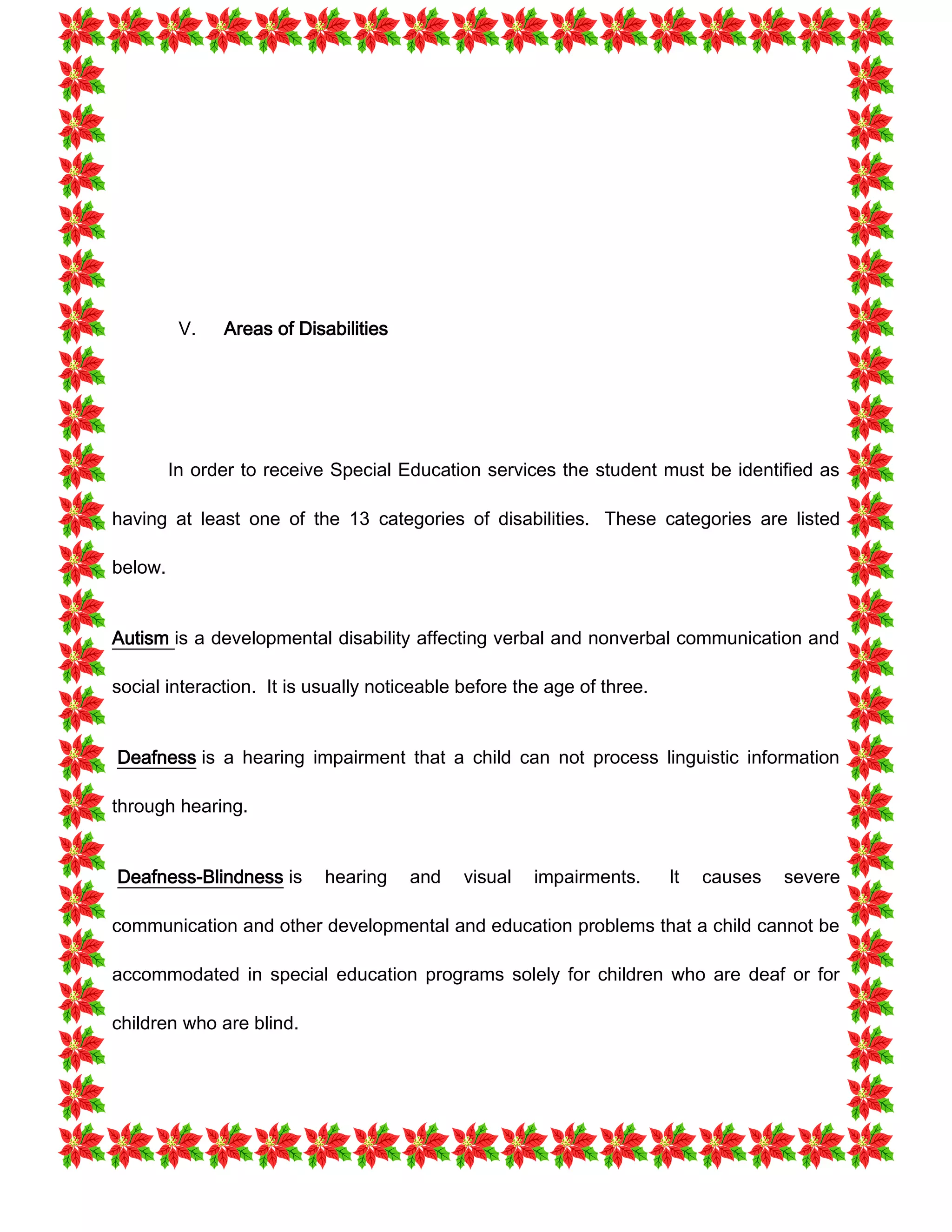 Characteristics of Learners with Exceptional Learning Needs | DOCX