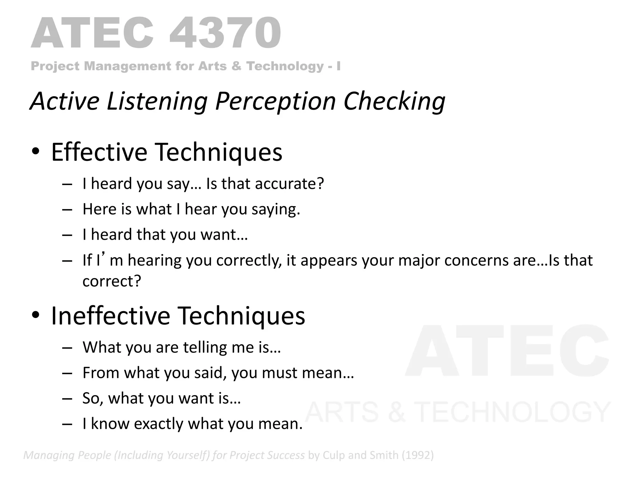 ATEC 4370 Communication Management | PPTX