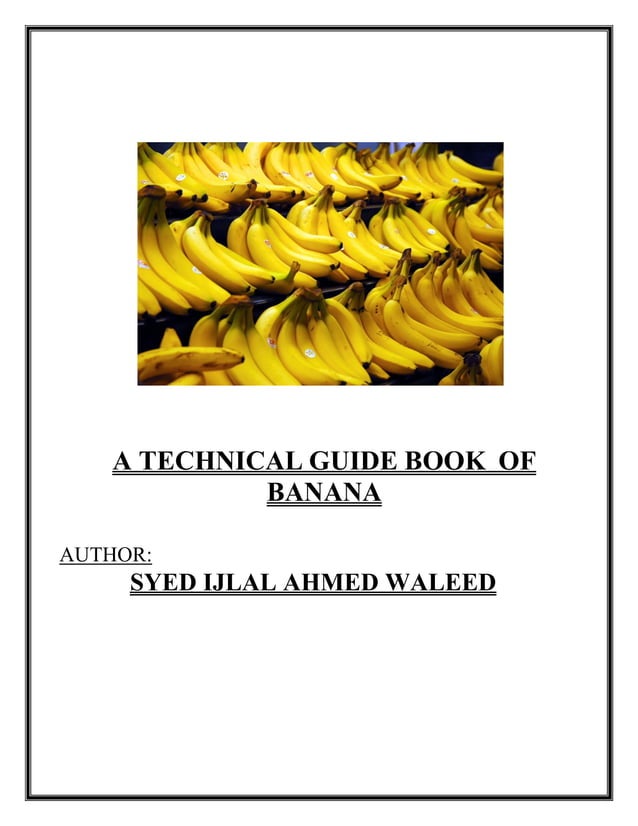 A technical guide book of banana | PDF