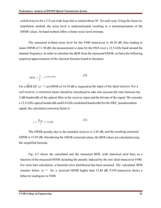 Dense wavelength division multiplexing.... | DOCX | Computer Networking | Computing