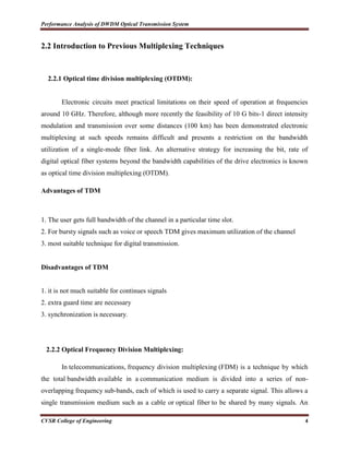Dense wavelength division multiplexing.... | DOCX | Computer Networking | Computing