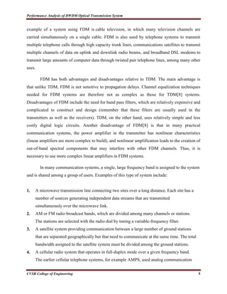 Dense wavelength division multiplexing.... | DOCX | Computer Networking | Computing