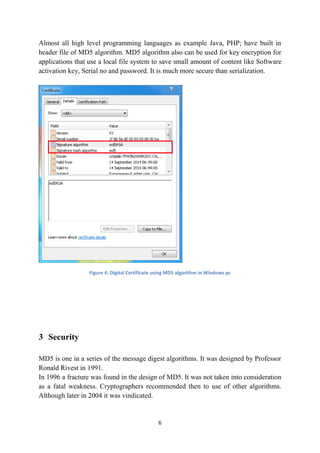A technical writing on cryptographic hash function md5 | PDF