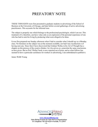 A Technique for Getting Ideas - James Wood Young | PDF