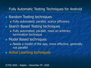 A technique for parallel gui testing of android applications | PPT