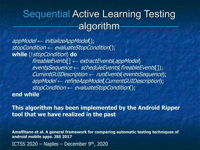 A Technique For Parallel Gui Testing Of Android Applications Ppt
