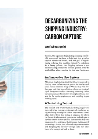 Decarbonizing the Shipping Industry: Carbon Capture | PDF
