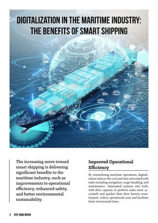Digitalization in the Maritime Industry: The Benefits of Smart Shipping | PDF