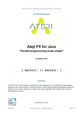 Ateji PX for Java | PDF