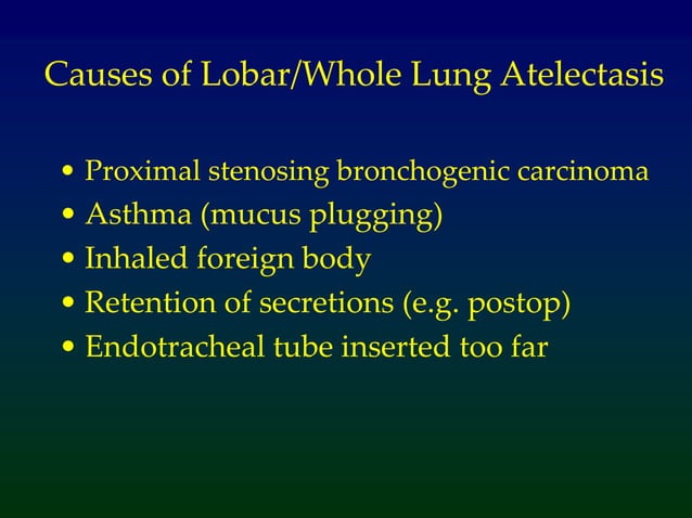 atelectasis The Lung Condition and Management | PPT