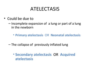 Atelectasis (collapse) | PPT