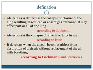 Atelectasis | PDF | Lung and Respiratory Health | Diseases and Conditions