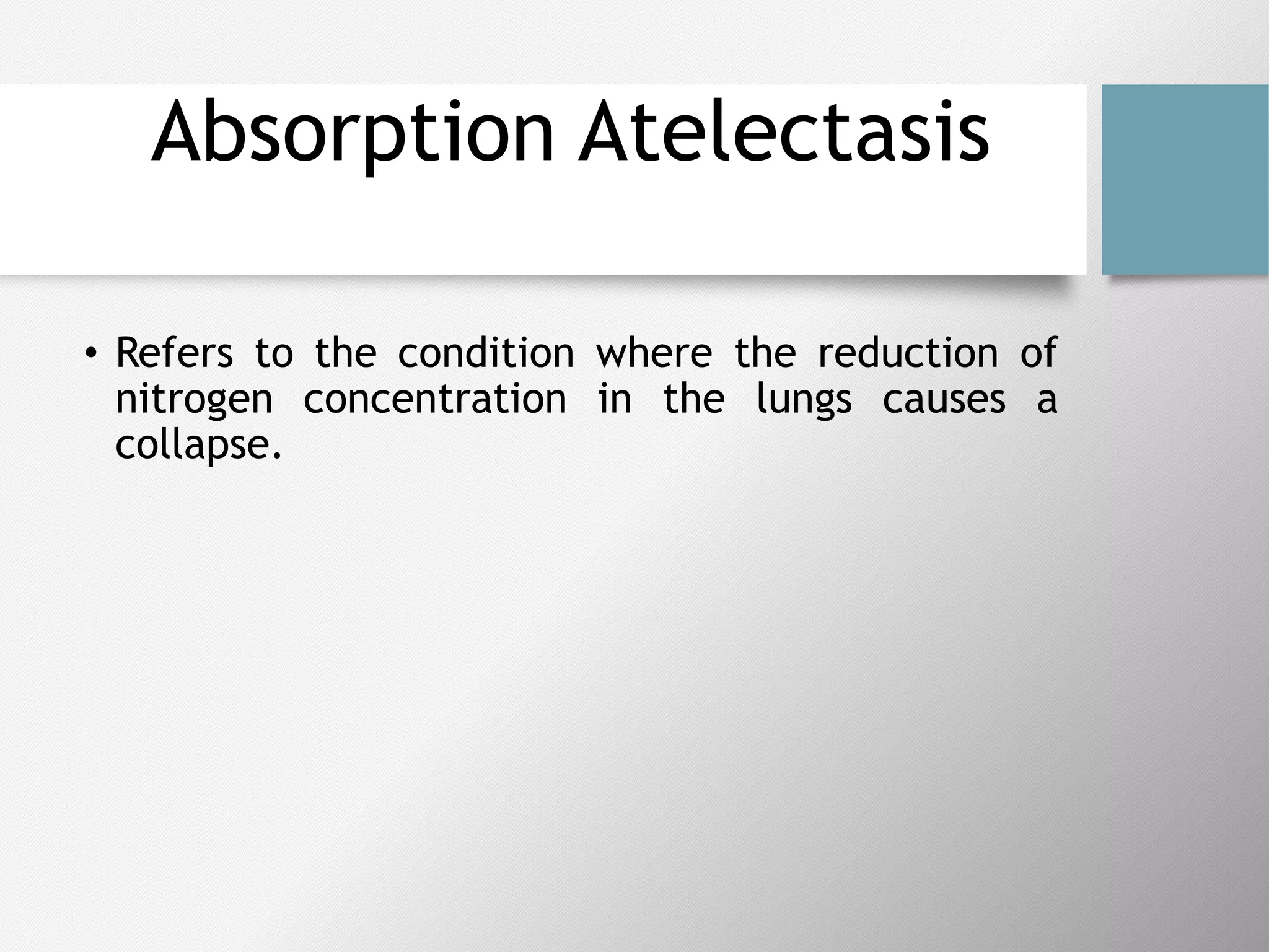 Atelectasis - a respiratory disorder | PPTX
