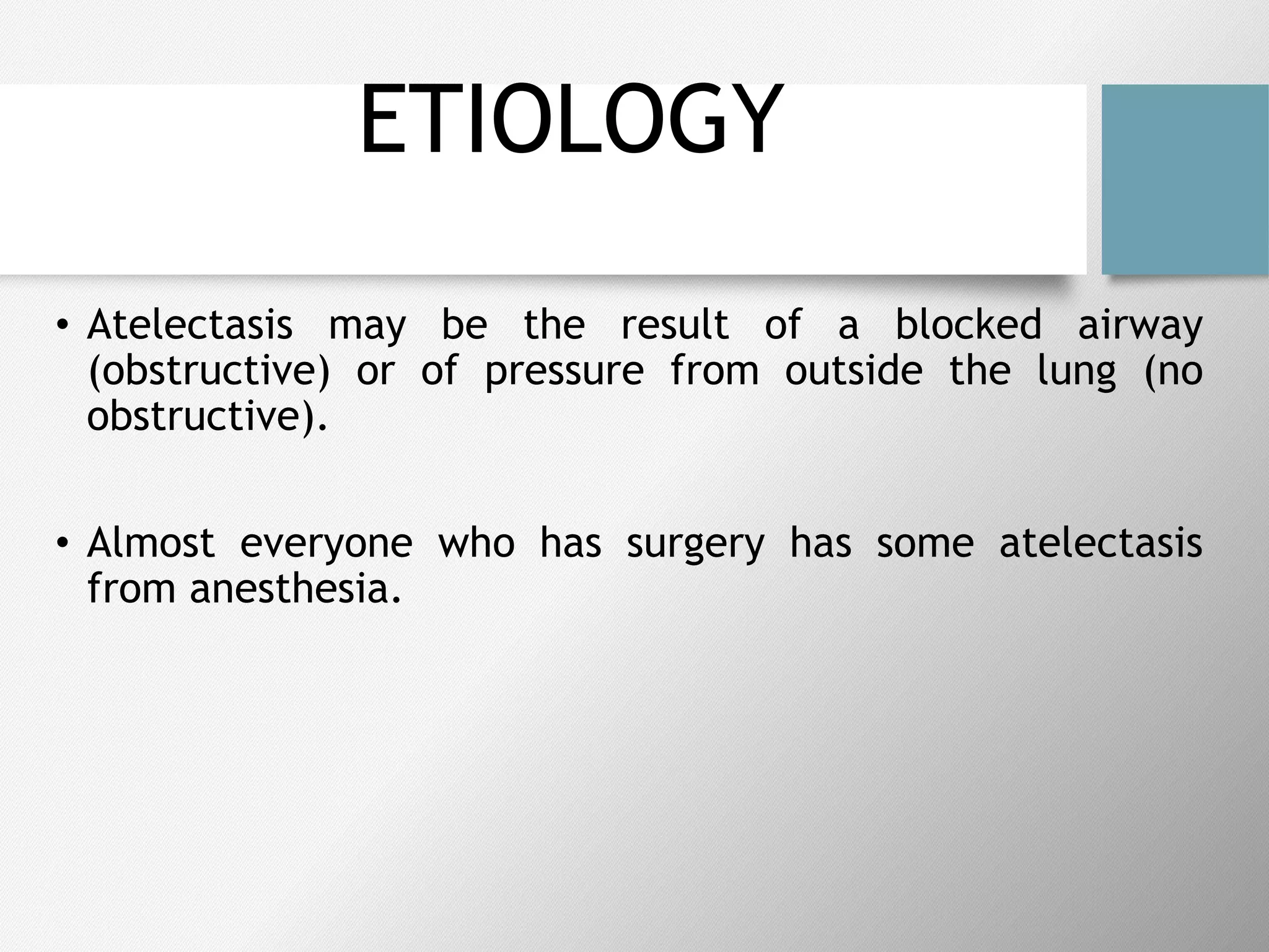 Atelectasis - a respiratory disorder | PPTX