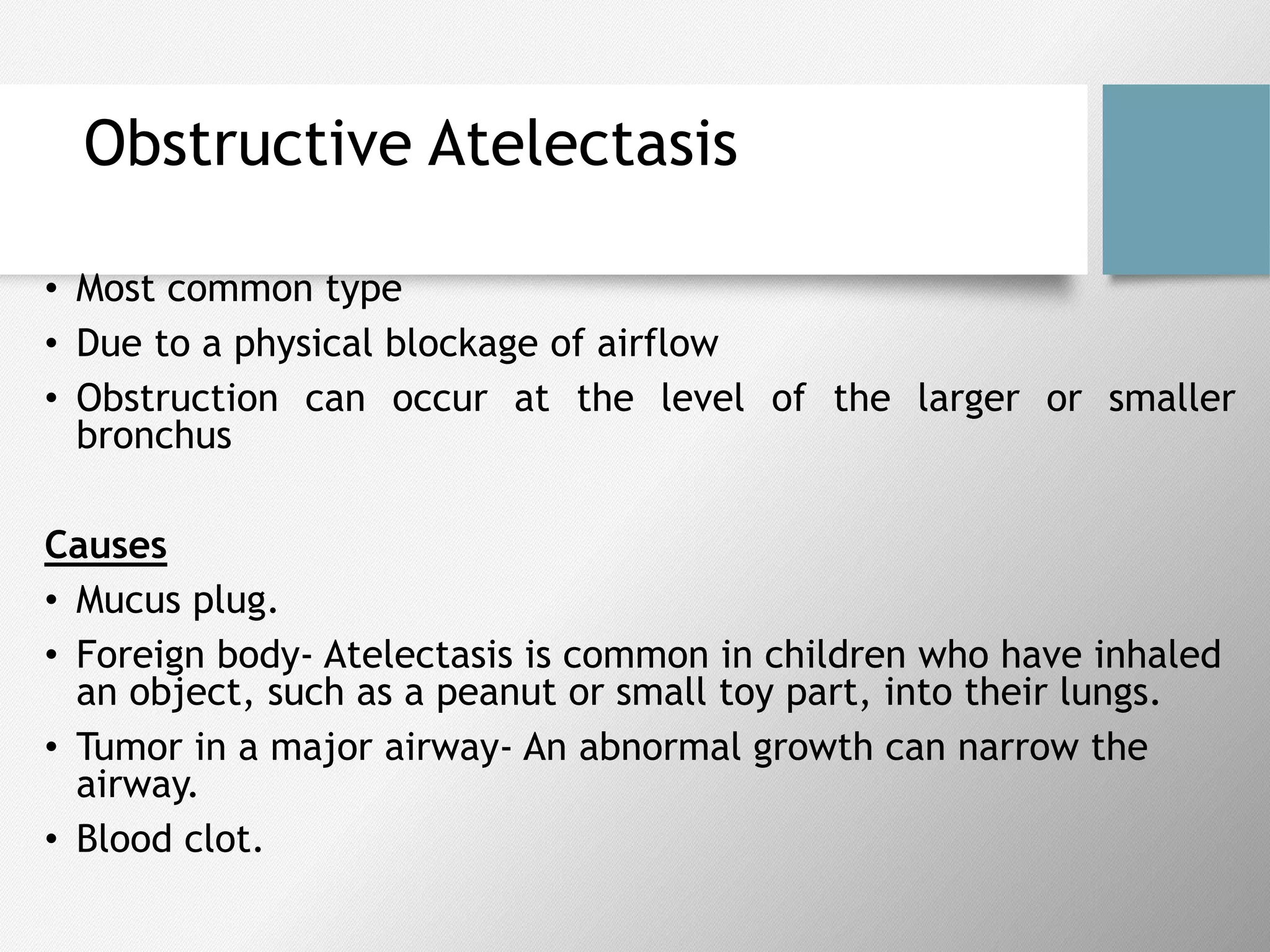 Atelectasis - a respiratory disorder | PPTX