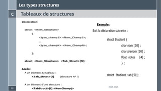Structure types in programming language C | PPTX