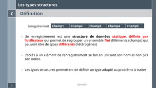 Structure types in programming language C | PPTX