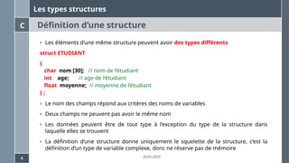 Structure types in programming language C | PPTX