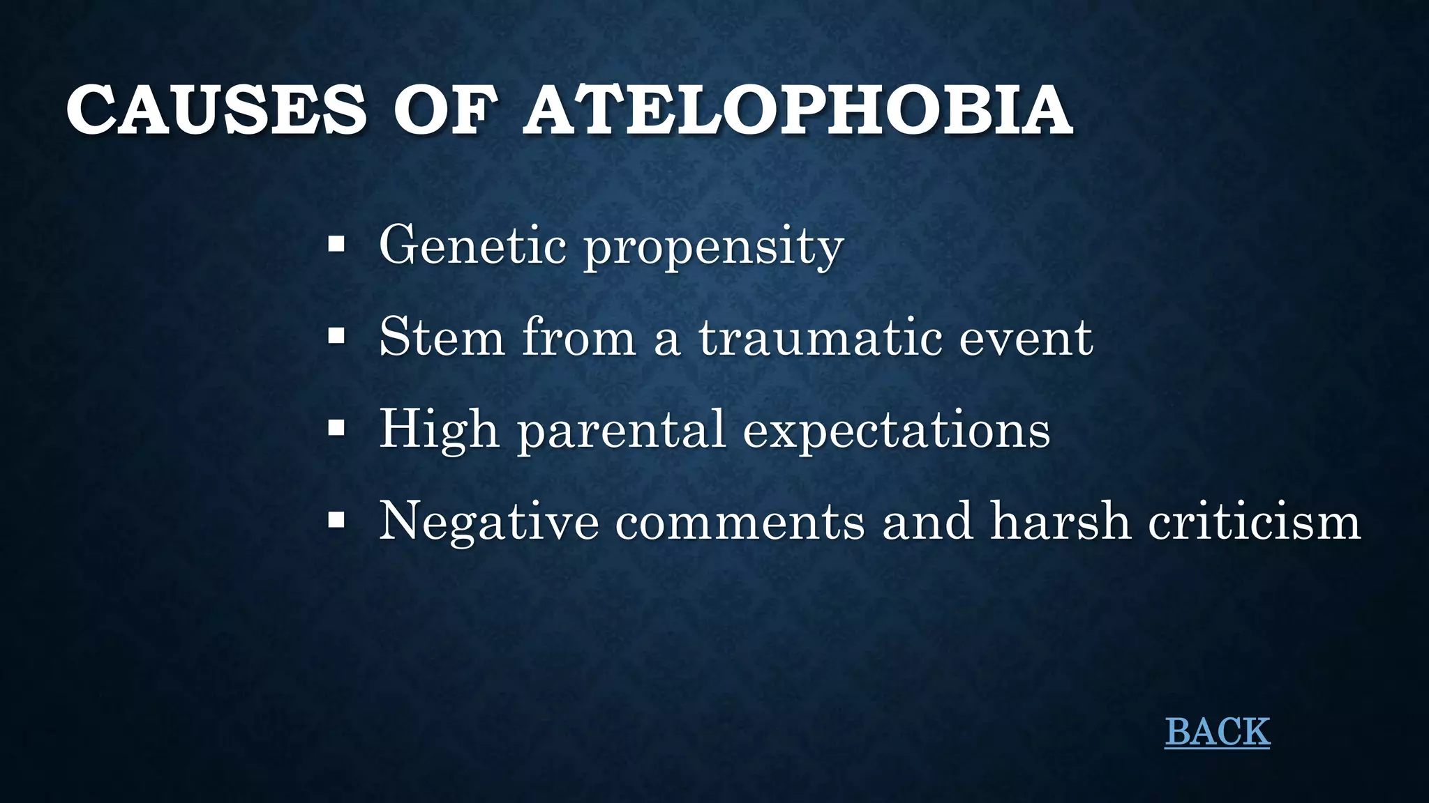 Atelophobia Fear of Imperfection | PPT