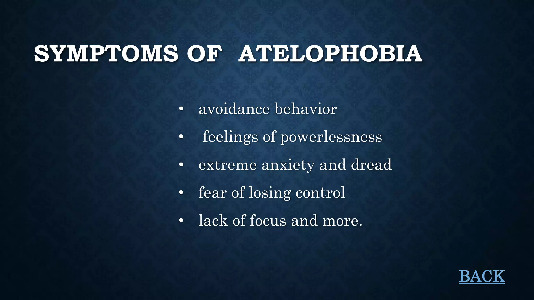 Atelophobia Fear of Imperfection | PPT