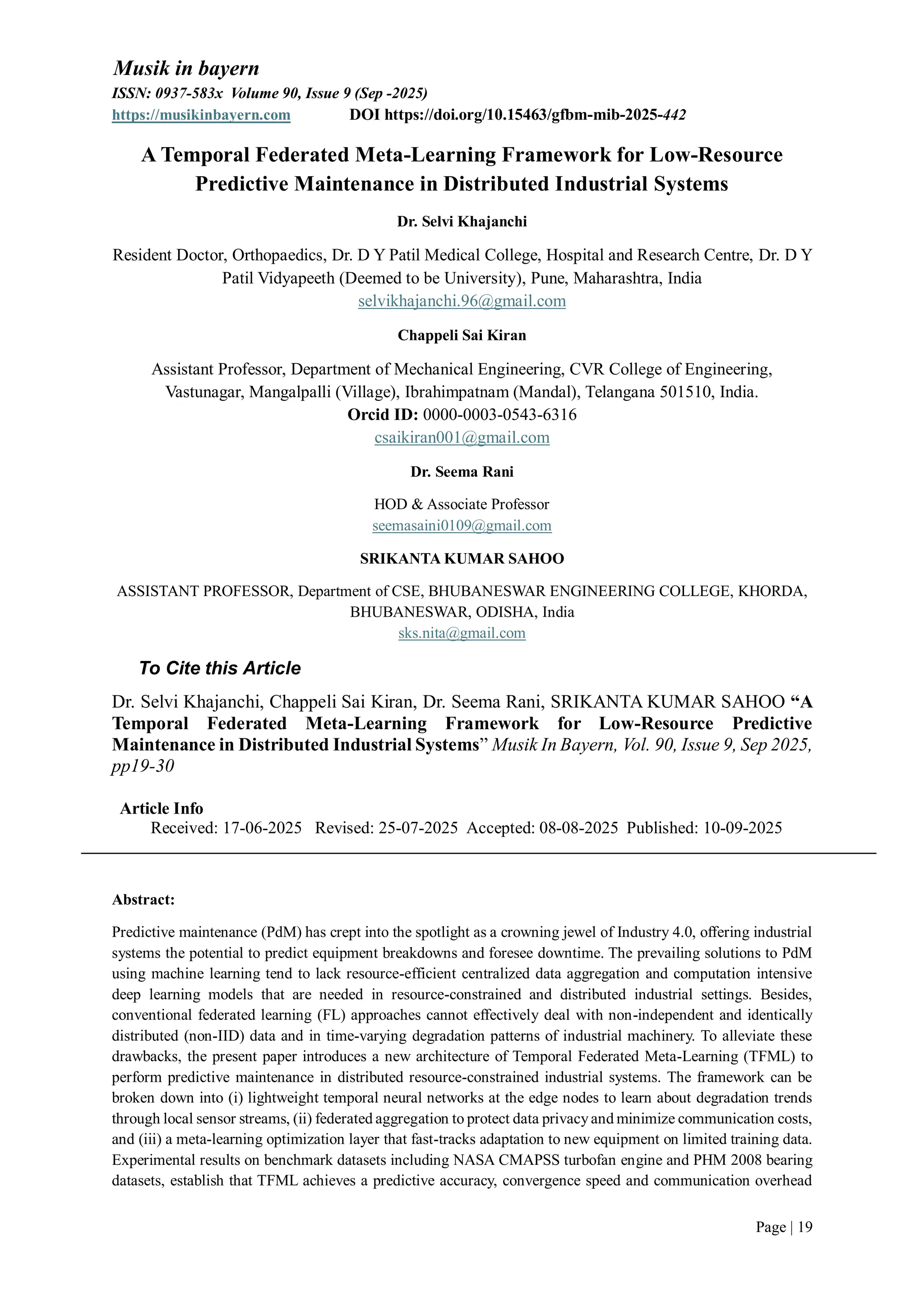 A Temporal Federated Meta-Learning Framework for Low-Resource ...