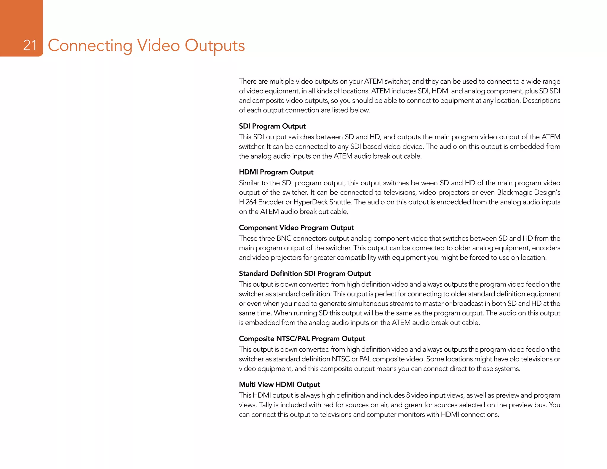 Blackmagic Design ATEM Series | PDF