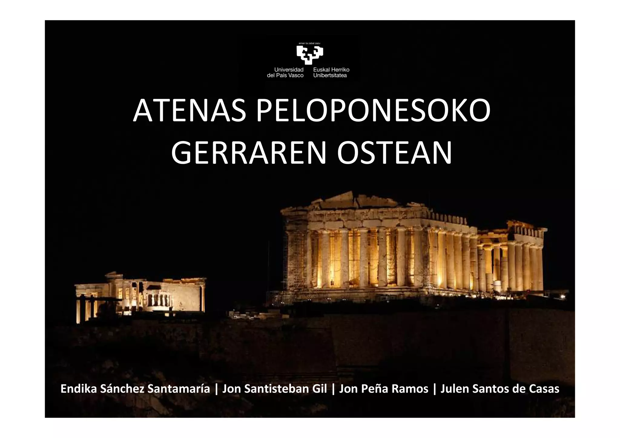 Atenas Peloponesoko gerraren ostean | PPT