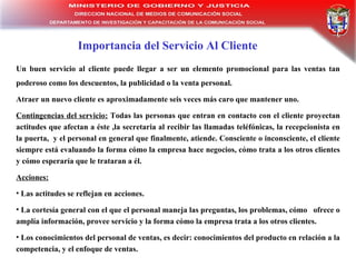 Atención al cliente | PPT