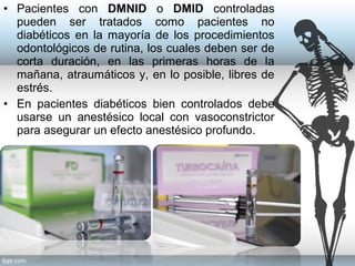 Atención odontologica en el paciente con diabetes mellitus | PPT