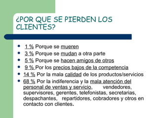 ATENCIÓN AL CLIENTE | PPT